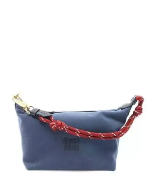 Miu Miu 2020s Gabardine Rope-strap Shoulder Bag - Blue