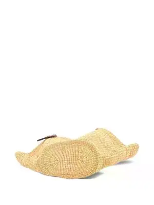 Loewe Shell Basket Bag Woven Raffia Small Shoulder Bag