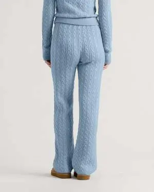 SKIMS Sweater Knit Cable Straight Leg Pants - Fog