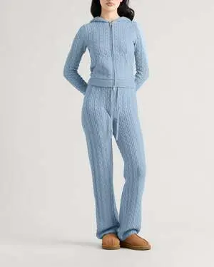 SKIMS Sweater Knit Cable Straight Leg Pants - Fog