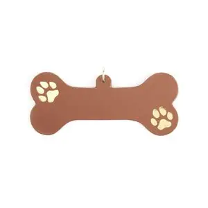 ROYCE NEW YORK Dog Bone Christmas Tree Ornament - Tan