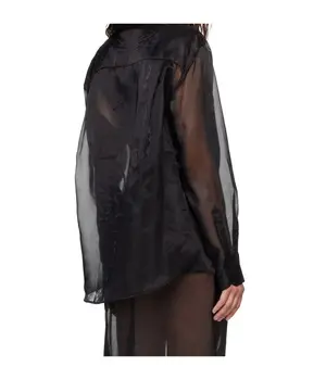 THE FRANKIE SHOP Peri Sheer Button-up Shirt