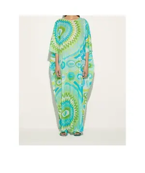 Emilio Pucci Bersaglio-print Cotton Kaftan Dress
