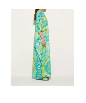 Emilio Pucci Bersaglio-print Cotton Kaftan Dress