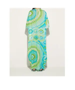 Emilio Pucci Bersaglio-print Cotton Kaftan Dress