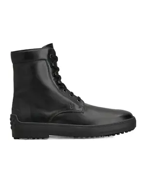 TOD'S Winter Gommino Ankle Boots In Leather - Black