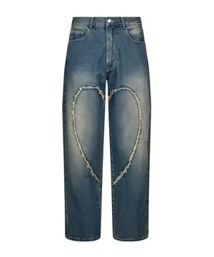 CARNE BOLLENTE Heart-patch Jeans - Gray