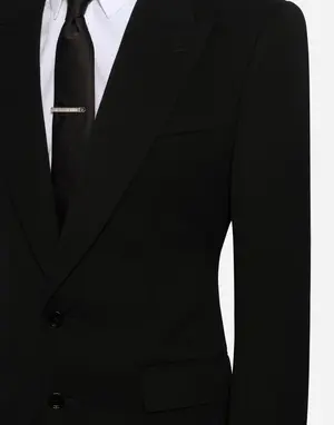 Dolce & Gabbana Logo-plaque Crystal-embellished Tie Clip
