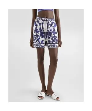 Dolce & Gabbana Majolica-print Drawstring Shorts