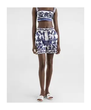 Dolce & Gabbana Majolica-print Drawstring Shorts
