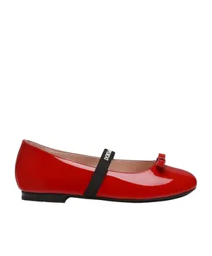 Dolce & Gabbana Patent Leather Ballet Flats - Red