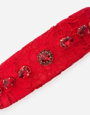 Dolce & Gabbana Crystal-embellished Lace Headband