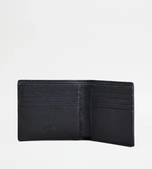 TOD'S Logo-plaque Pebbled-leather Wallet