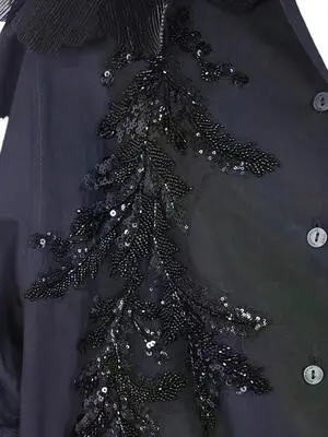 Antonio Marras Floral-appliqué Sequin-embellished Shirt