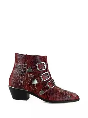 Chloé Susanna Ankle Boot - Red