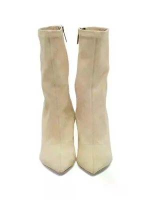 Paris Texas Suede Mid Calf Wedge Boots