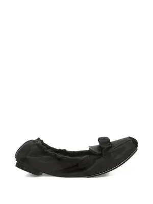 Yohji Yamamoto X Repetto Ruched Ballet Flats - Black