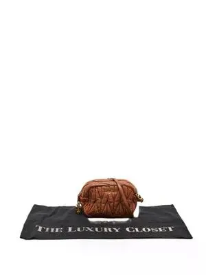 Miu Miu Matelassé Crossbody Bag - Brown