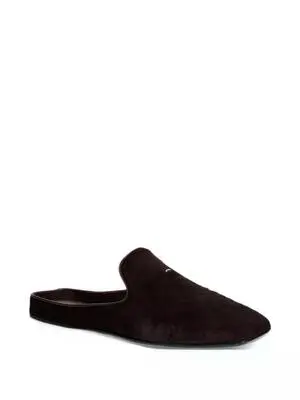 Max Mara Haircalf And Nappa Leather Mules Bordeaux