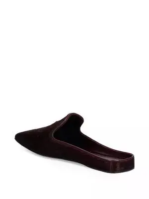 Max Mara Haircalf And Nappa Leather Mules Bordeaux