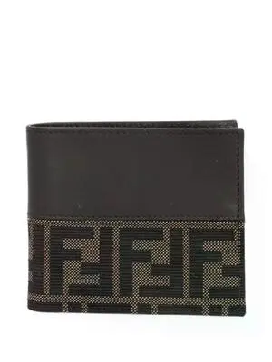 Fendi Ff Jacquard Wallet - Brown