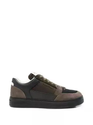 Emporio Armani Panelled Low-top Sneakers - Brown