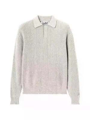 MC2 SAINT BARTH Off White Downing Wool Ribbed-knit Polo - Neutrals