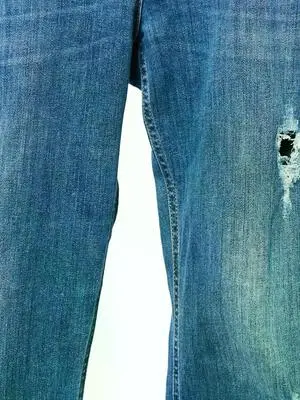 Elisabetta Franchi Ripped-details Straight-leg Jeans