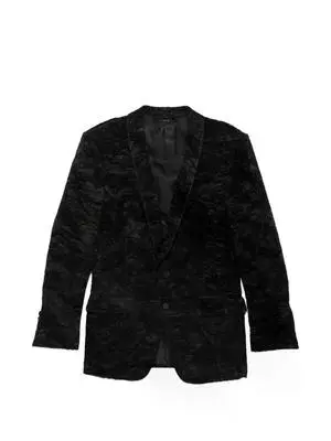 TOM FORD Plissé-textured Silk-blend Blazer