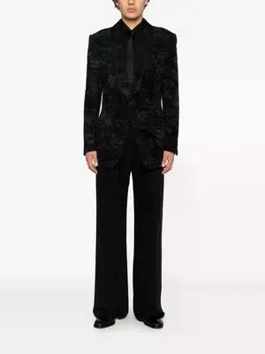 TOM FORD Plissé-textured Silk-blend Blazer