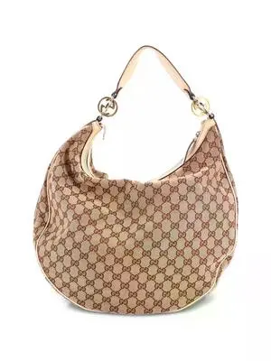 Gucci Twins Gg Canvas Large Hobo Bag - Brown