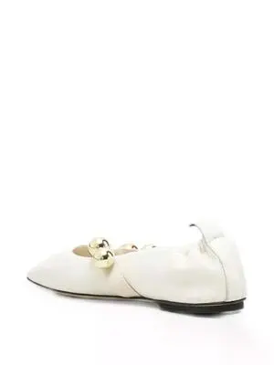 SOULIERS MARTINEZ Flamenca Bead-embellished Leather Ballet Flats