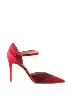 GIANVITO ROSSI Crepe Satin D'orsay Sandals - Red