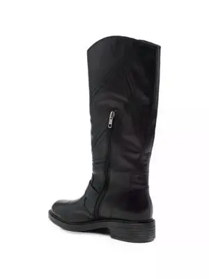 Ash Fuchsia Buckle-detail Knee-high Boots