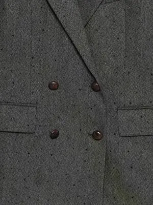 MANUEL RITZ Double-breasted Chevron-weave Blazer