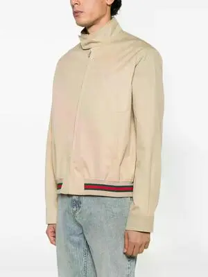 Gucci Web-stripe Cotton-twill Jacket