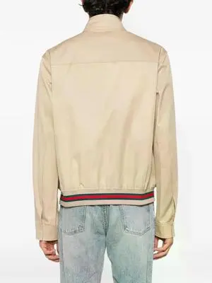 Gucci Web-stripe Cotton-twill Jacket