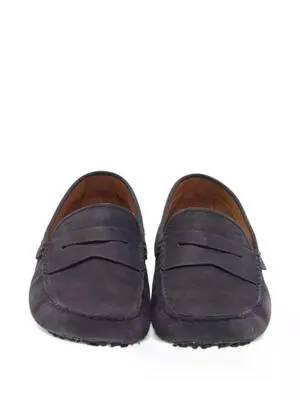 TOD'S Gommino Leather Loafers - Blue