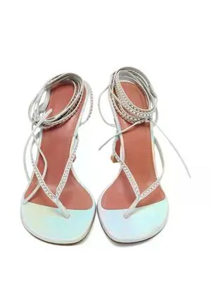 Amina Muaddi Cora Crystal-embellished Sandals