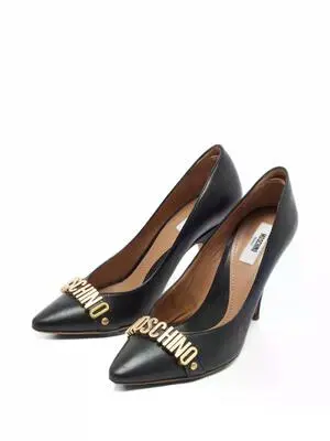 Moschino Logo-letter Pointed-toe Pumps