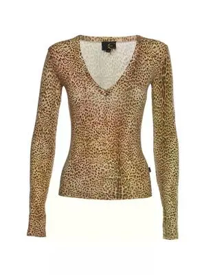 Just Cavalli Leopard-print Long-sleeve Top