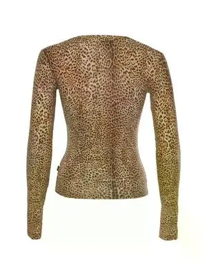Just Cavalli Leopard-print Long-sleeve Top