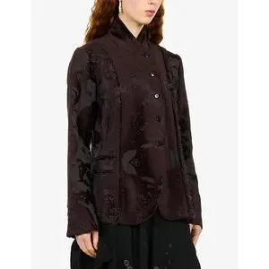 MARC LEBIHAN Veste Decoupe Courte Floral-jacquard Woven Jacket