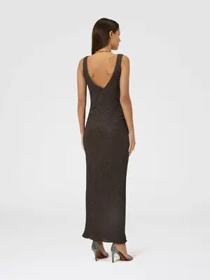 Missoni Ribbed Long Dress With V-neck