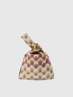 Missoni Handbag In Lamé Viscose - Brown