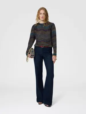 Missoni Viscose Lamé Sweater With Wave Motif