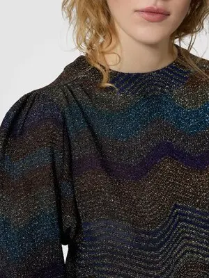 Missoni Viscose Lamé Sweater With Wave Motif
