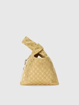 Missoni Handbag In Leather And Viscose - Gold