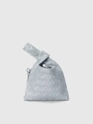 Missoni Handbag In Leather And Viscose - Silver