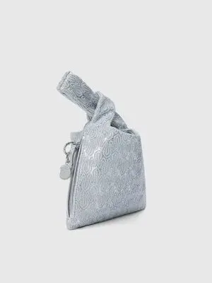 Missoni Handbag In Leather And Viscose - Silver
